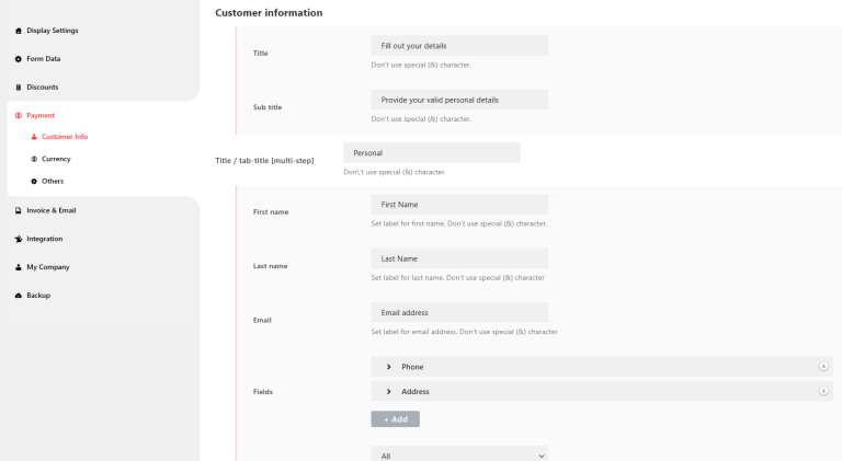 Customer Info - Documentation - Salonly